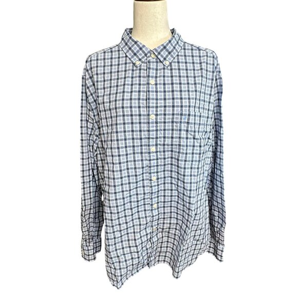 Nautica | Shirts | Nautica Shirt Men Xxl Blue Plaid Buttondown Dress ...